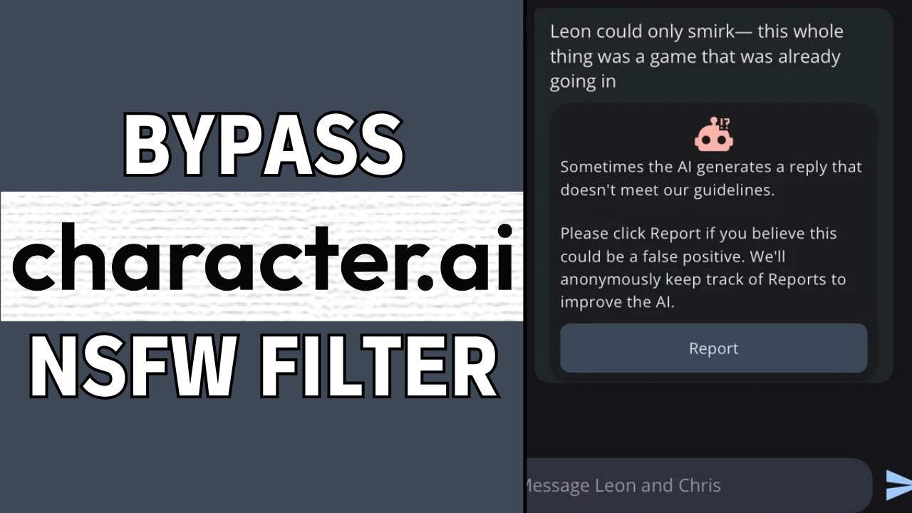 How to Bypass Character AI Filters in 2024 (NSFW Settings) - YouTube