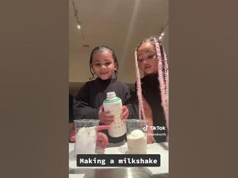 KIM KARDASHIAN AND KANYE WEST KIDS NORTH, CHICAGO and PSALM MAKE A MILKSHAKE ON TikTok 🤍 ️ # ...