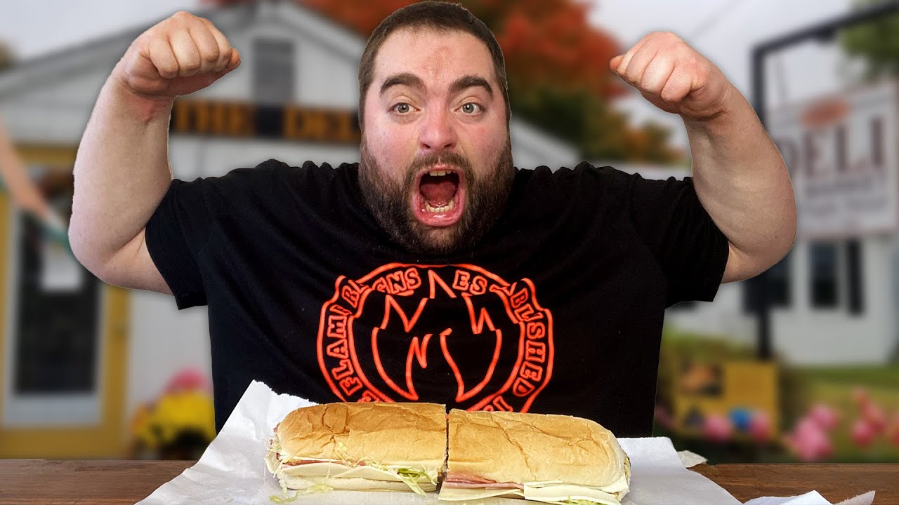 The Deli and Market on Maple Street Hungry Man Sub Challenge - YouTube