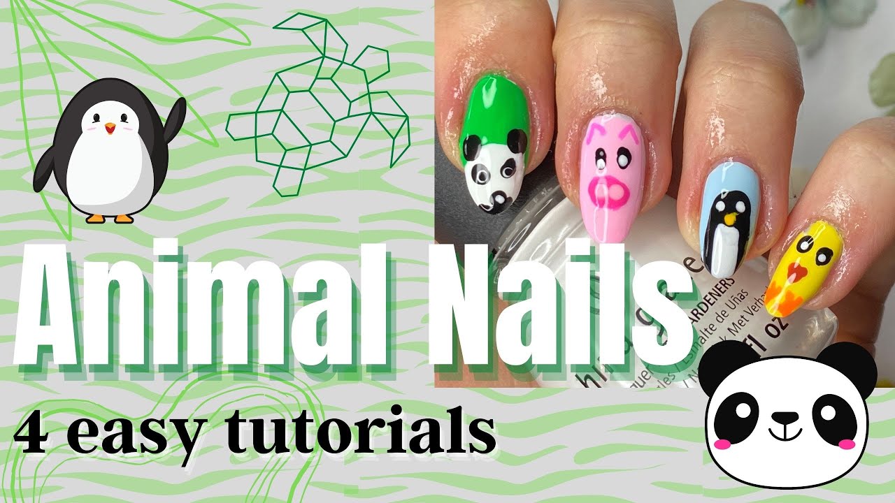 ANIMAL NAIL ART: Easy Nail Tutorials To Do At Home - YouTube