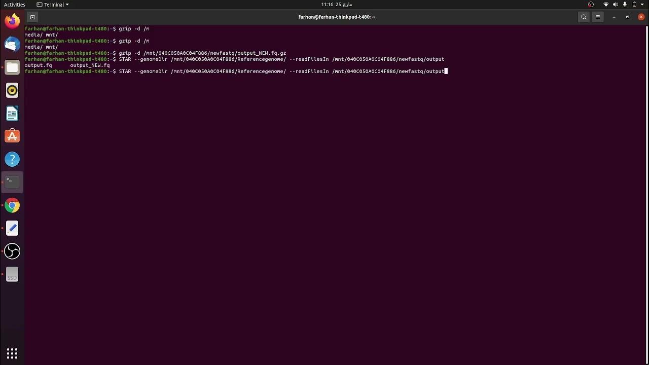 FastQ to BAM - Align reads to the reference genome with STAR - Step 5 ...