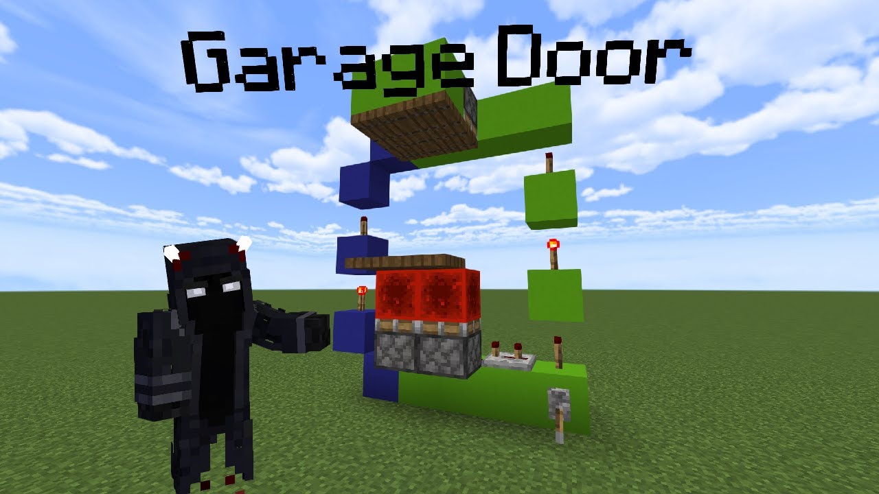 Minecraft Bedrock Garage Door Tutorial - YouTube