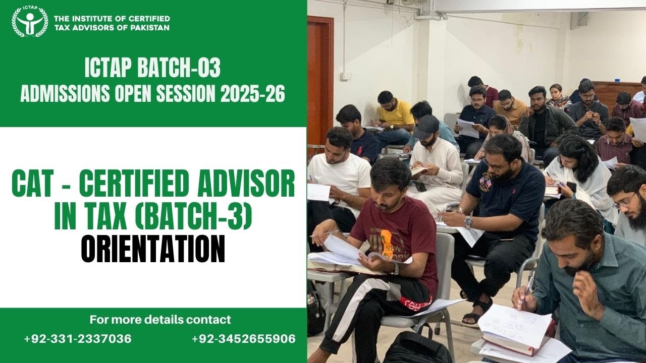 CAT - Certified Advisor In Tax (BATCH-3) ORIENTATION - YouTube