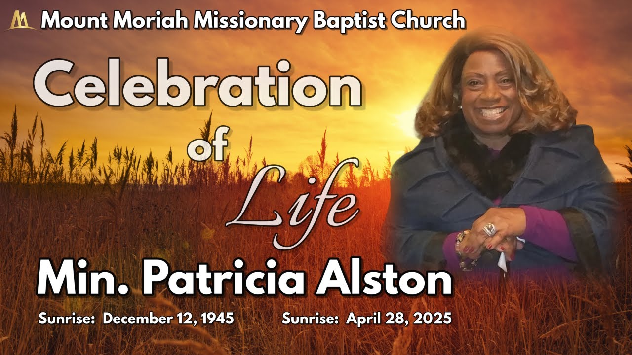 Celebration of Life for Minister Patricia Alston, May 6, 2025 - YouTube