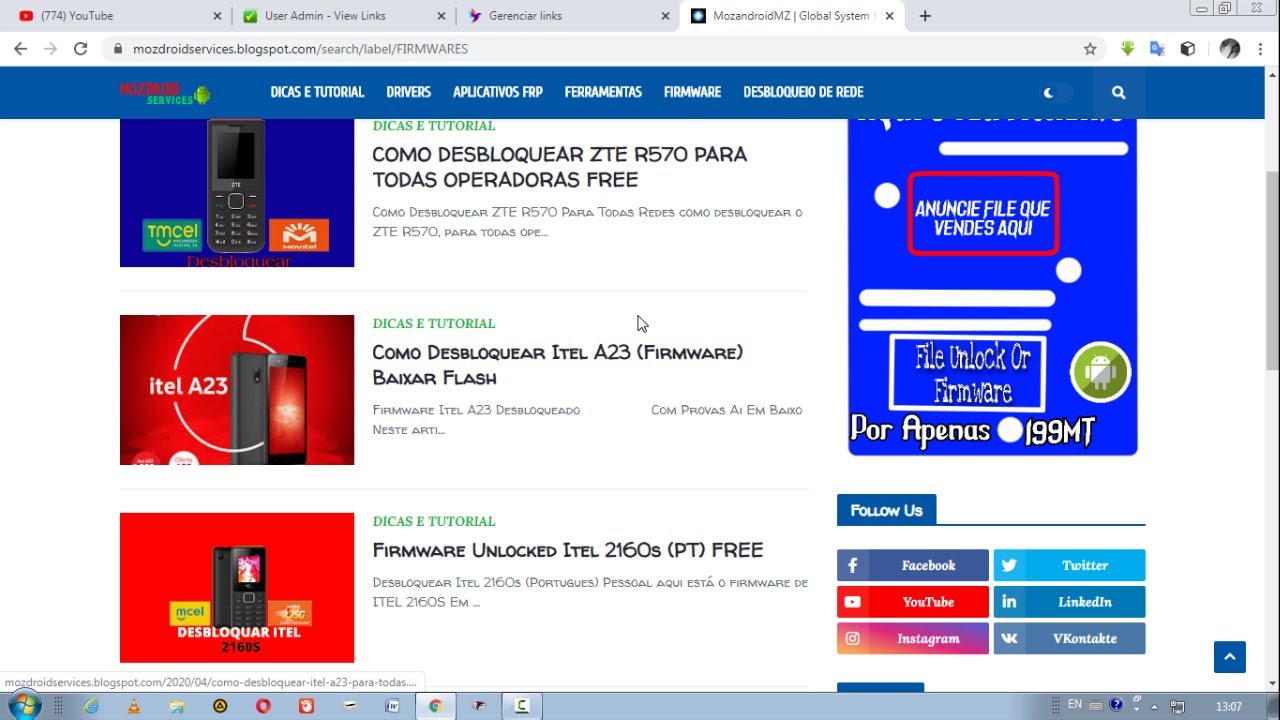 UNLOCK FILE ZTE R570 & ITEL 2160S (PT) FREE - YouTube