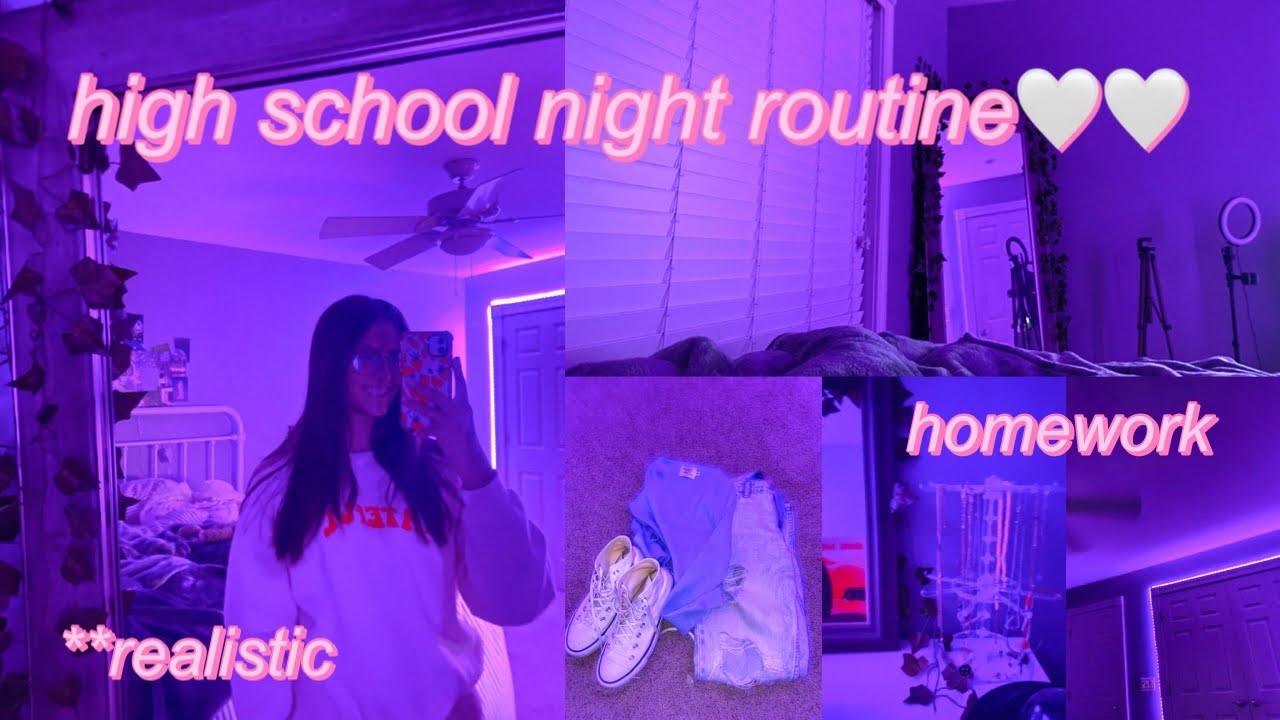 my REAL high school night routine *freshman year* - YouTube