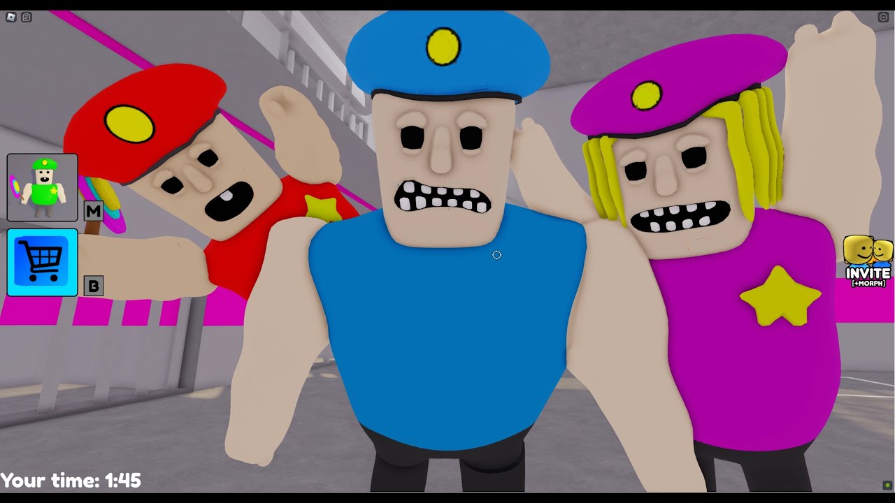 BUFF POLICE FAMILY PRISON RUN ESCAPE! Obby - #roblox - YouTube
