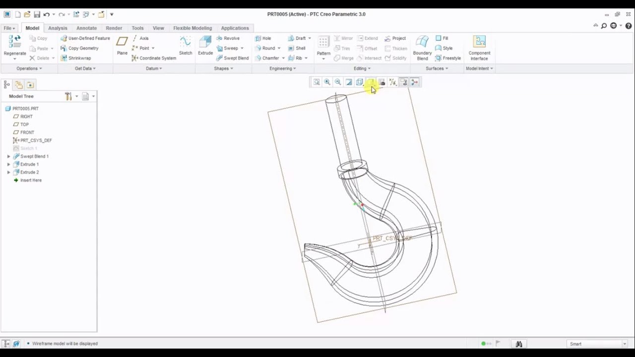 Creo : Hook design - YouTube