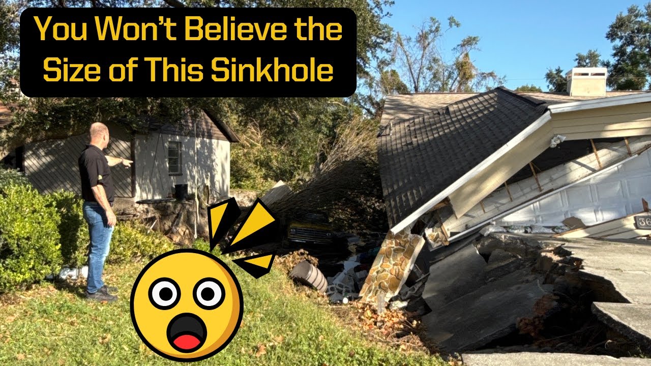 A Massive Cover Collapse Sinkhole Opened Up Between These Homes - YouTube