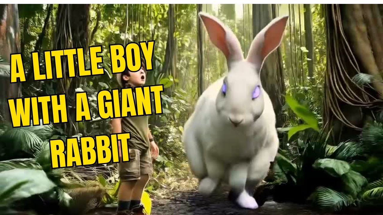 A Young boy and a GIANT RABBIT - YouTube