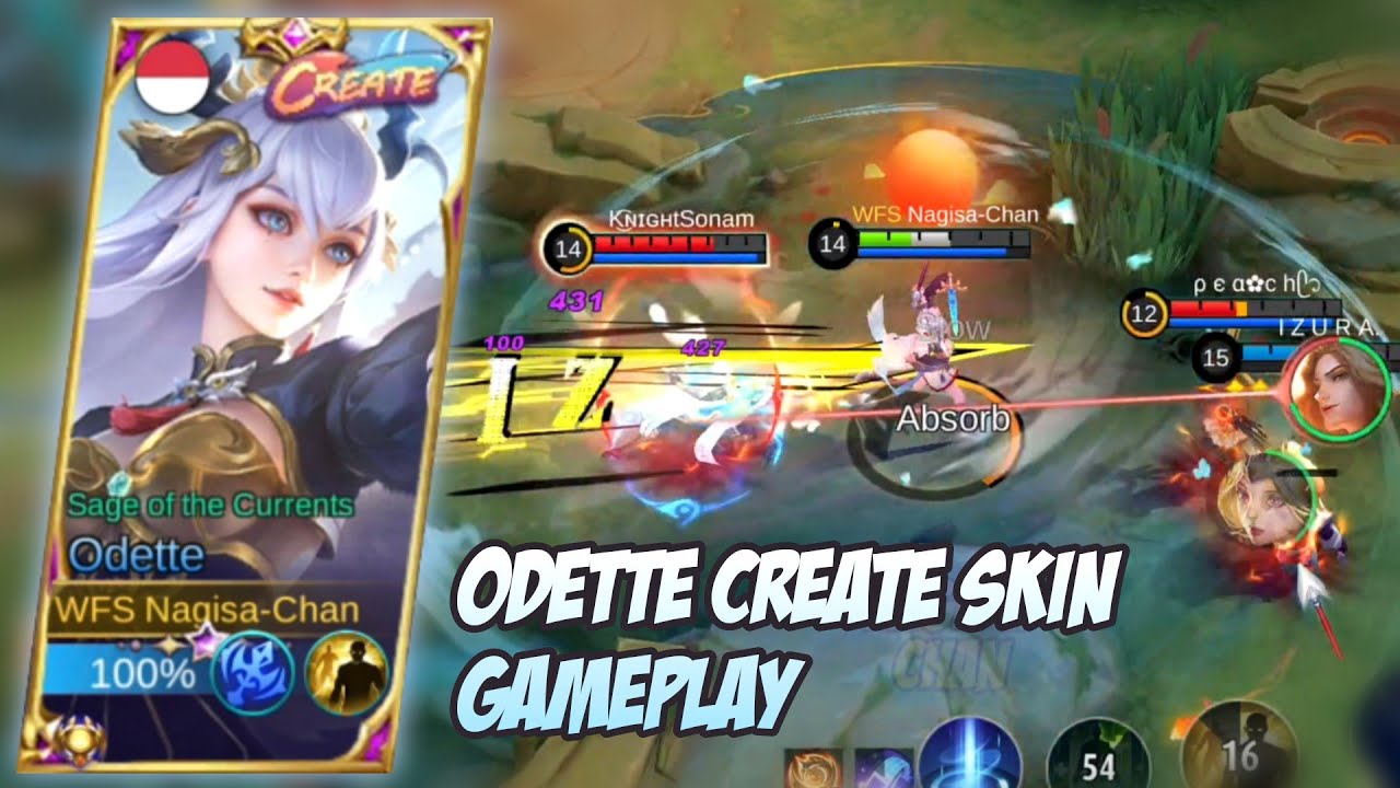Soo Fresh...!! Odette Create Skin Gameplay - Mobile Legends - YouTube