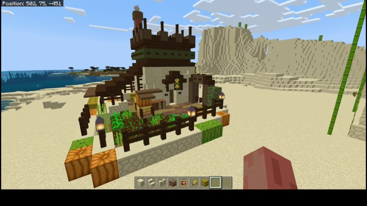 How to Build a Desert Farm House in Minecraft - YouTube