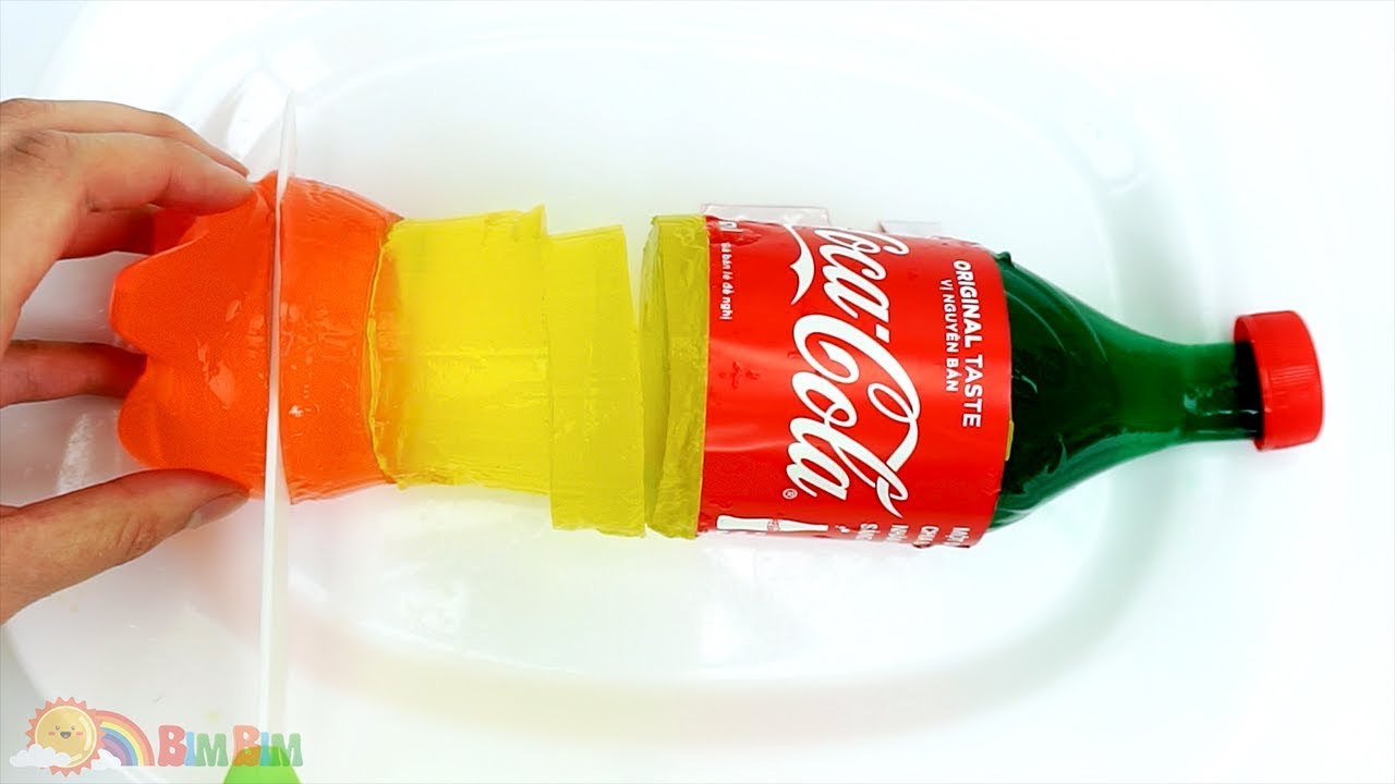 How to Make Gummy Coca Cola Bottle Shape - Rainbow Cola Bottle Jelly ...