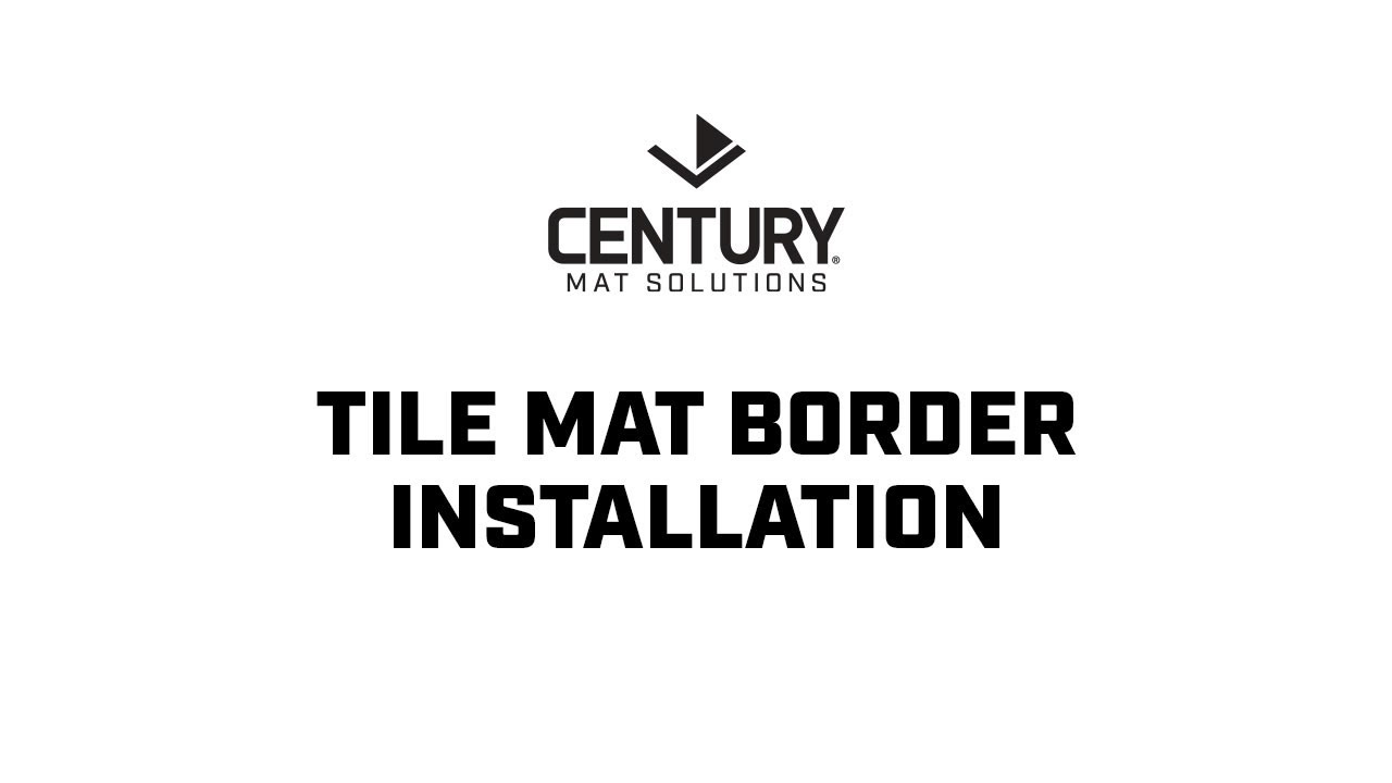 Tile Mat Border Installation - YouTube