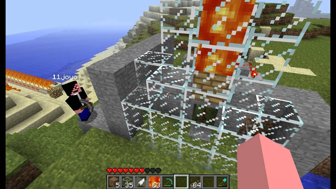 Minecraft Piston lava Trap - YouTube