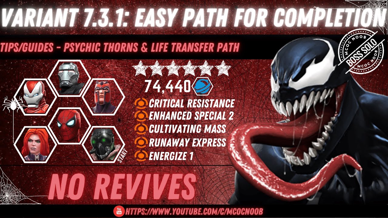 MCOC: Variant 7.3.1 - Easy Path for Completion - Arachnid Action Tips ...