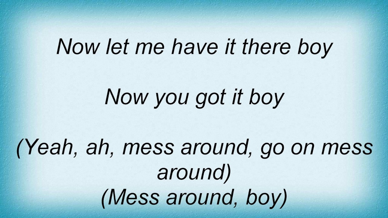 Ray Charles - Mess Around Lyrics - YouTube