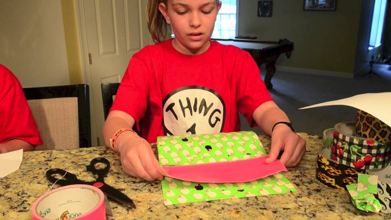 Live, Laugh, Craft! - How to Make a Duct Tape Tri-fold. - YouTube