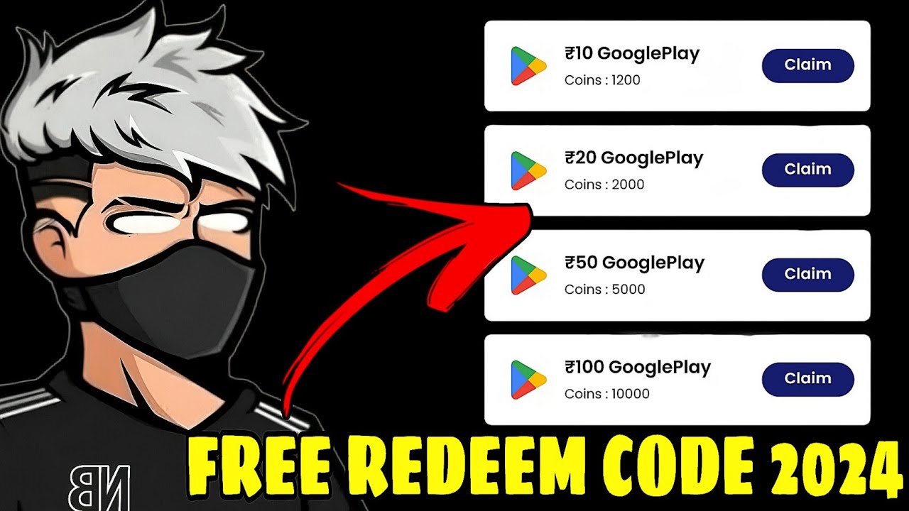 Best free redeem code app 2024 || how to get free redeem code 2024 ...