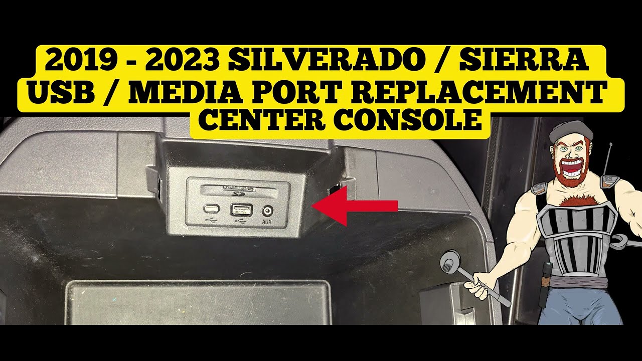 2019 - 2023 CHEVY SILVERADO _ SIERRA USB AUX SD CARD MEDIA PORT ...