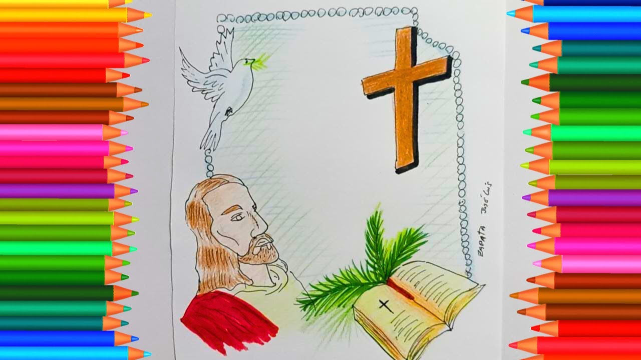 How to draw a religion cover - YouTube