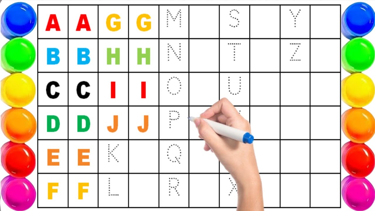 ABCD practice video for children's ! A to Z phonics sounds ! ABCD ...