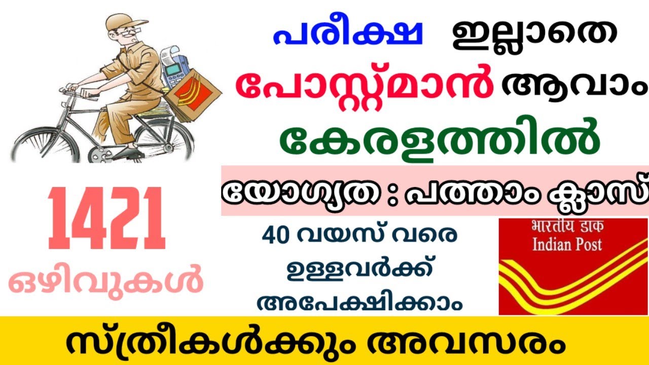 Kerala Post Office Recruitment 2021 | Kerala Post Office GDS Vacancy ...