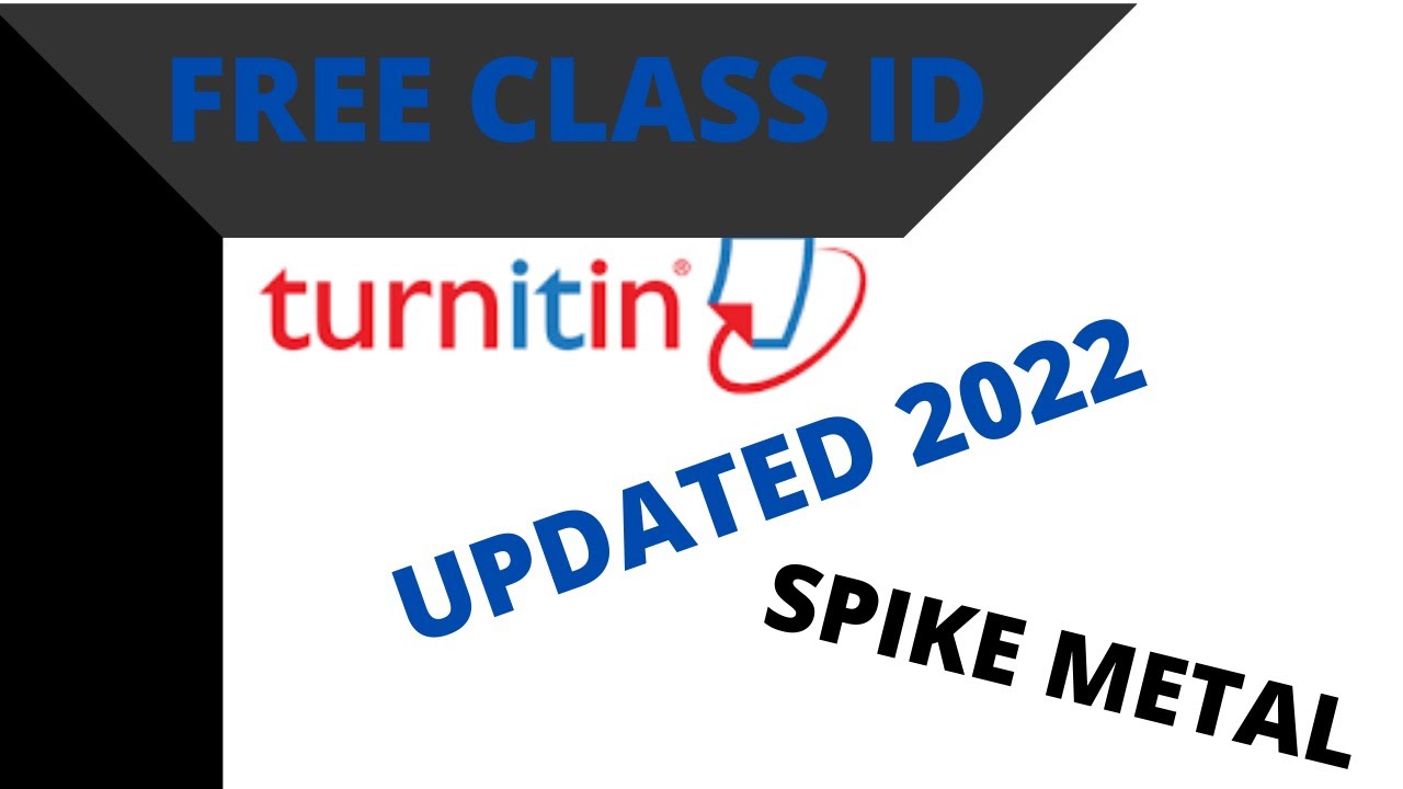 TURNITIN FREE CLASS ID AND ENROLLMENT KEY 2022 - YouTube