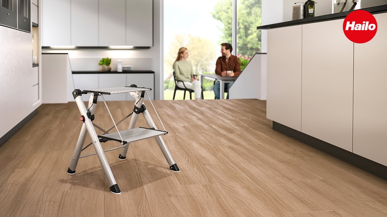 HAILO MK80 ComfortLine - Komfort-Trittleiter / comfort folding step ...