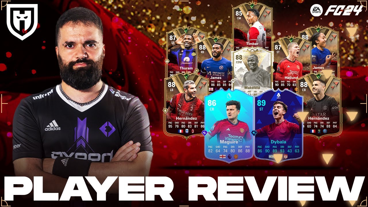 DYBALA 89 MAGUIRE 86 HERNANDEZ 88 JAMES 88 THURAM 87 HOJLUND 87 TIMBER ...