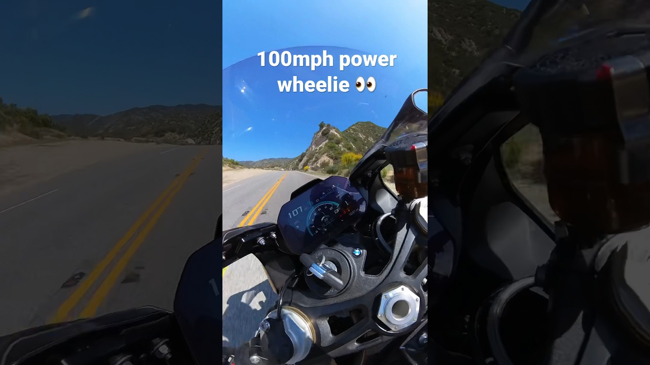 BMW S1000RR Power wheelie Insta360 X3 - YouTube