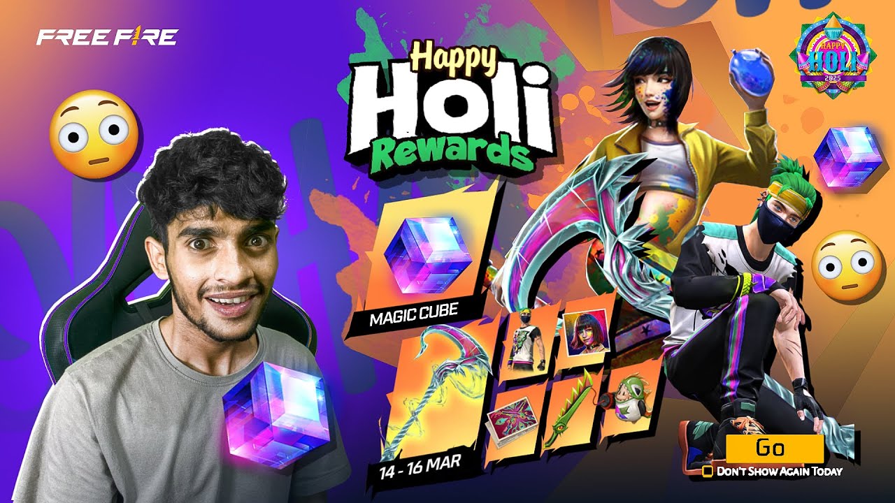HAPPY HOLI REWARDS 🇮🇳 Garena Free Fire - YouTube