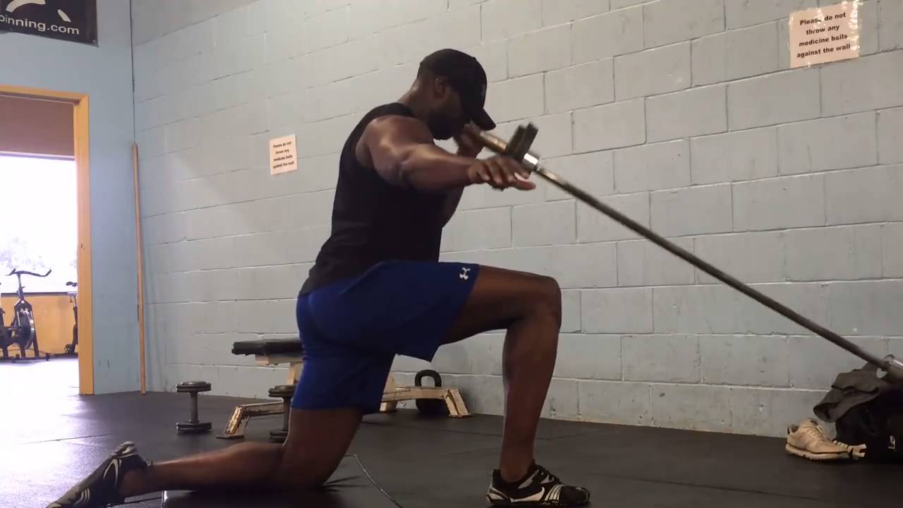 Lee Boyce Half Kneeling Landmine Press - YouTube