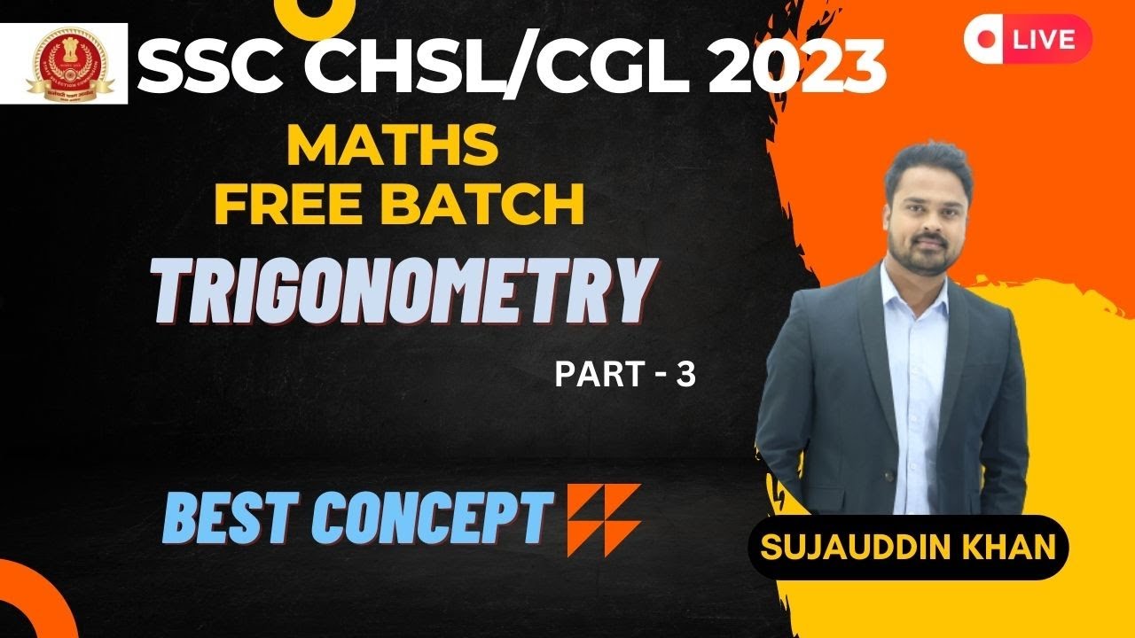 SSC CGL MATHS | SSC CHSL MATHS | TRIGONOMETRY BY KHAN SIR #3 | MATHS BY ...