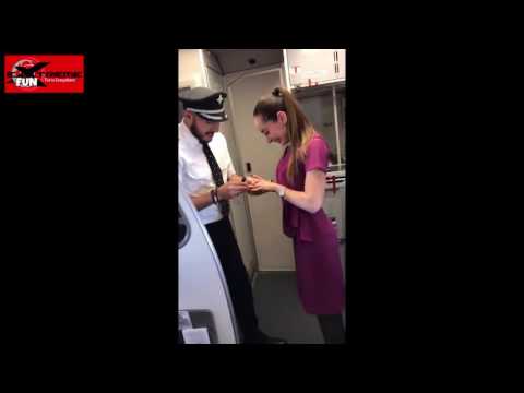 Pilot Proposing Cabin Crew || Romantic