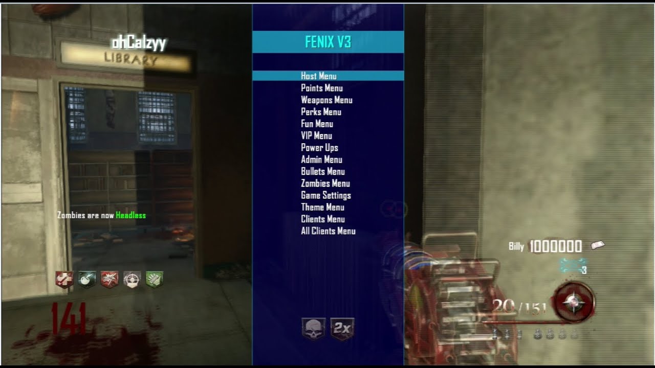 BO2/1.19 Fenix V3 Zombie GSC Mod Menu +Download - YouTube