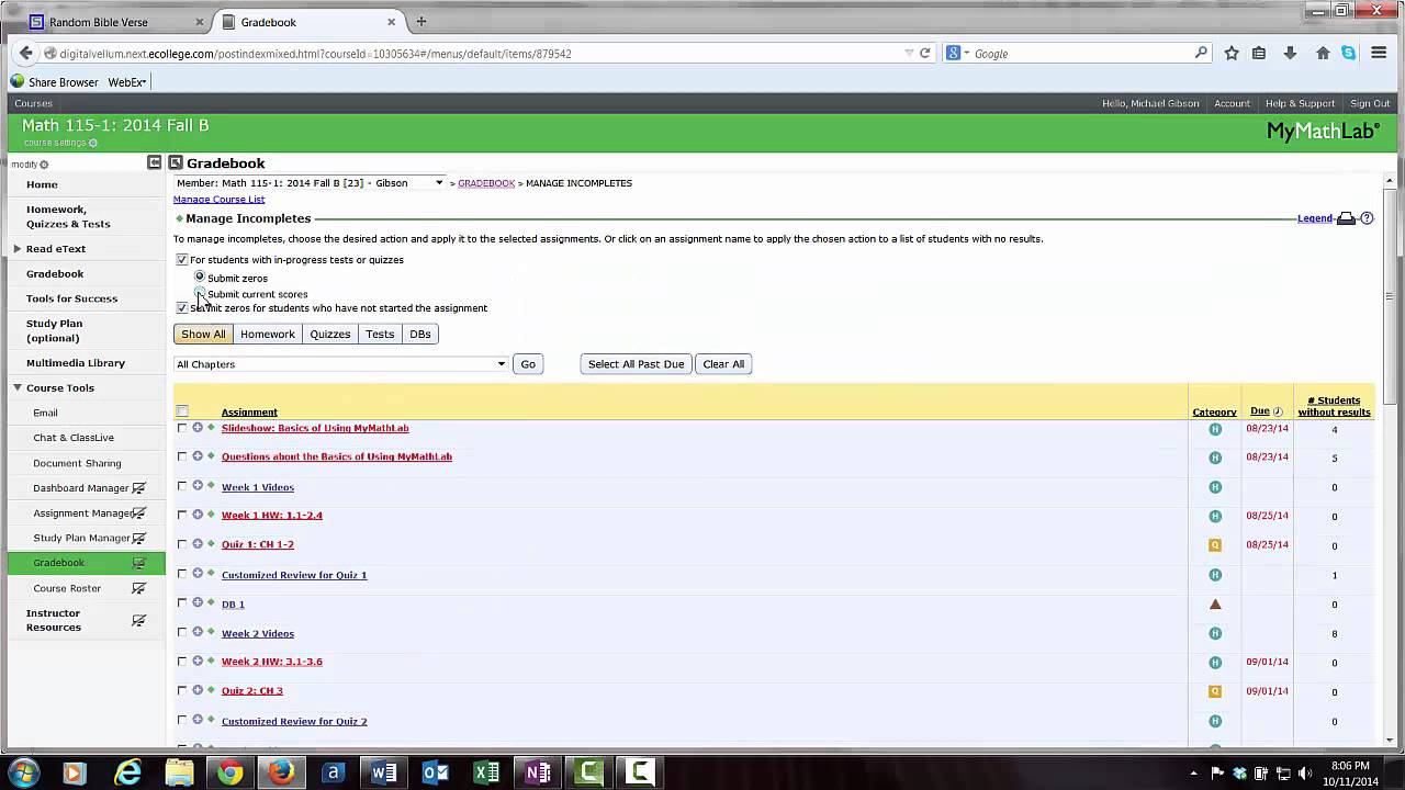 MyMathLab Instructor Skills Part II - YouTube