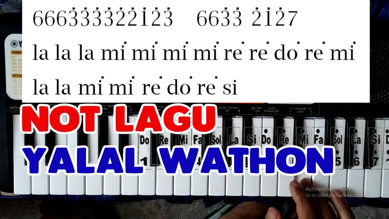 Yalal Wathon - Not Lagu Piano / Pianika untuk Drum Band / Marching Band ...