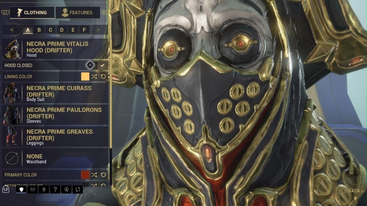 Necra Prime Drifter Op Suit Hood Eyes On Off Airtflex prime Syandana ...