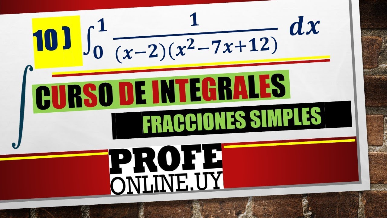 ️ Curso GRATIS de INTEGRALES ️ CÁLCULO de INTEGRALES por FRACCIONES ...