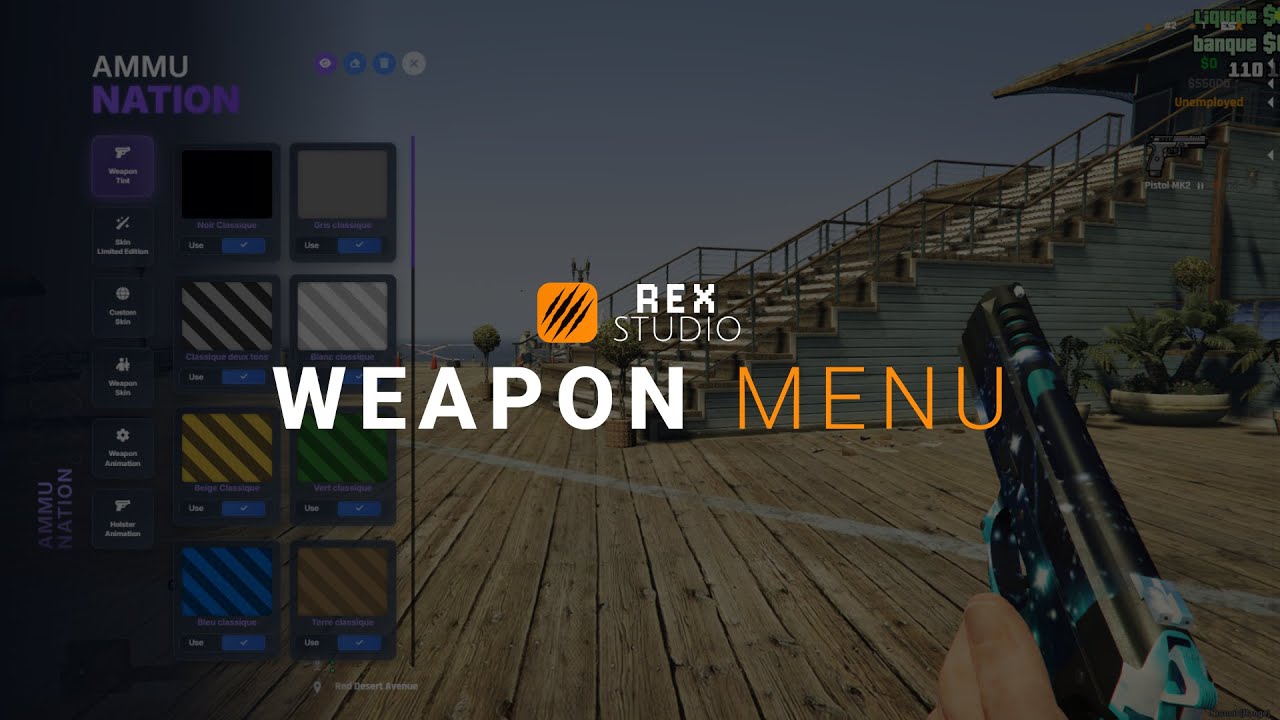 WEAPON MENU [STANDALONE] -- [FIVEM] By Rex Studio - YouTube