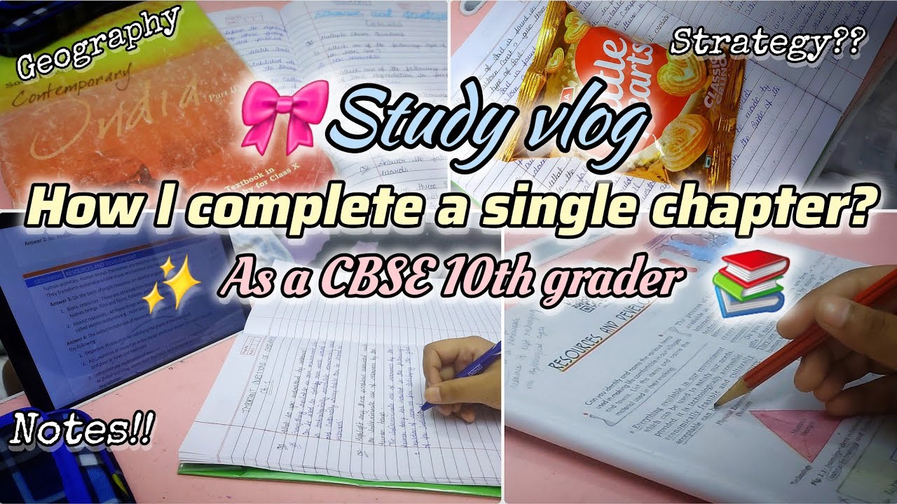 How I complete a single chapter? as a 10th grader || productive study ...