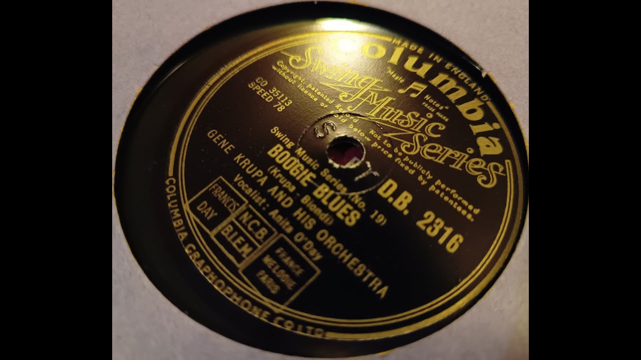 Boogie Blues - Gene Krupa And His Orchestra Vocalist: Anita O'Day ...