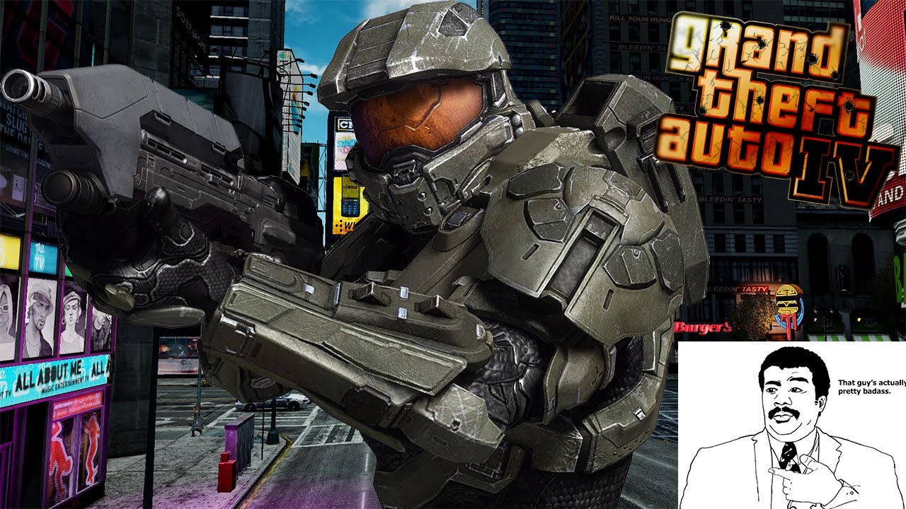 GTA IV Halo 4 armor mod+1 day as Chief - YouTube