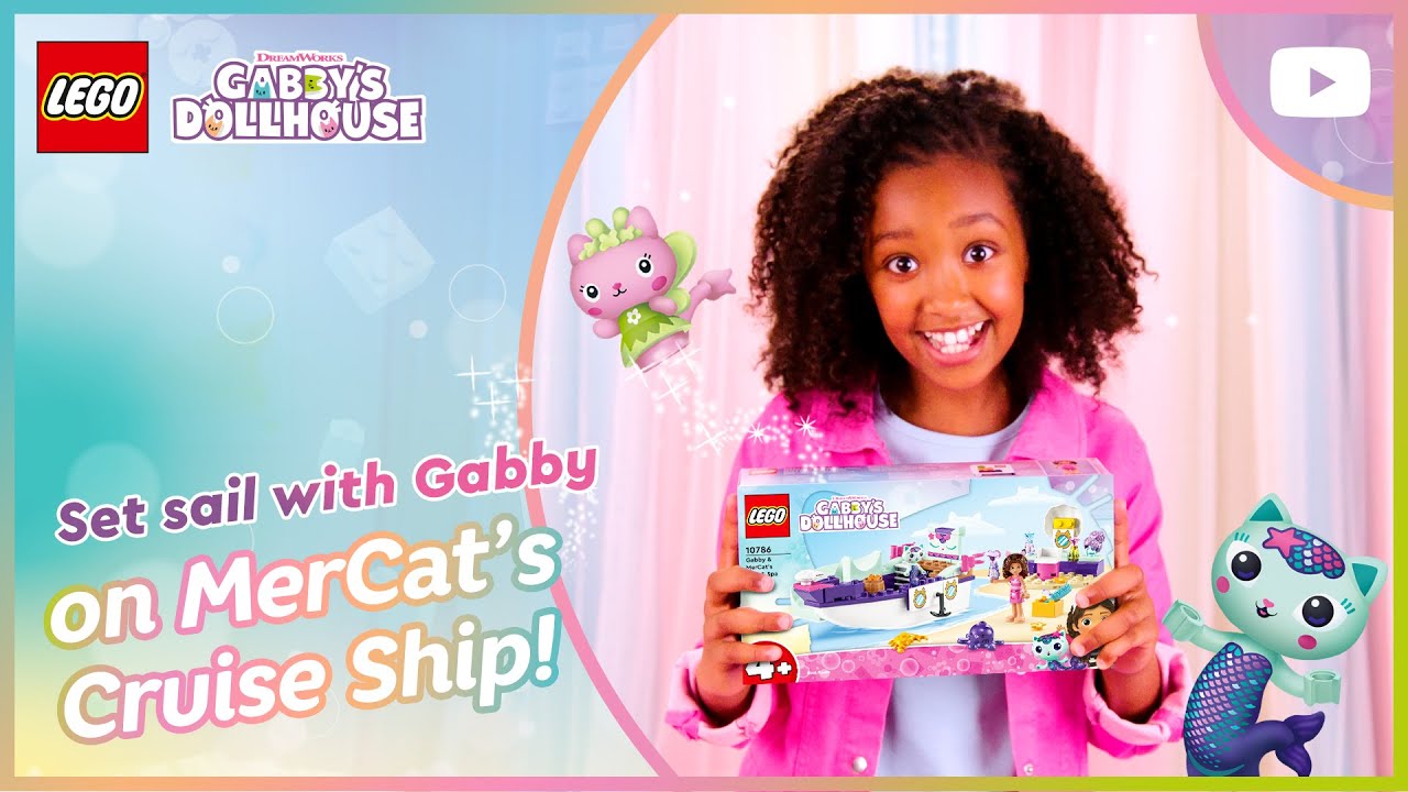 LEGO GABBY’S DOLLHOUSE | Build & Play | Set Sail on MerCat’s Cruise ...