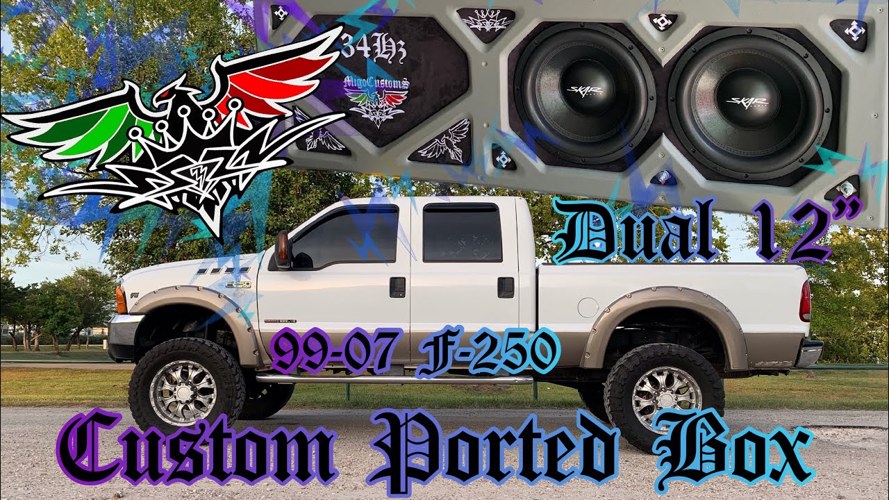 Ford F-250 Sound System Custom Speaker box 12” subwoofers - YouTube
