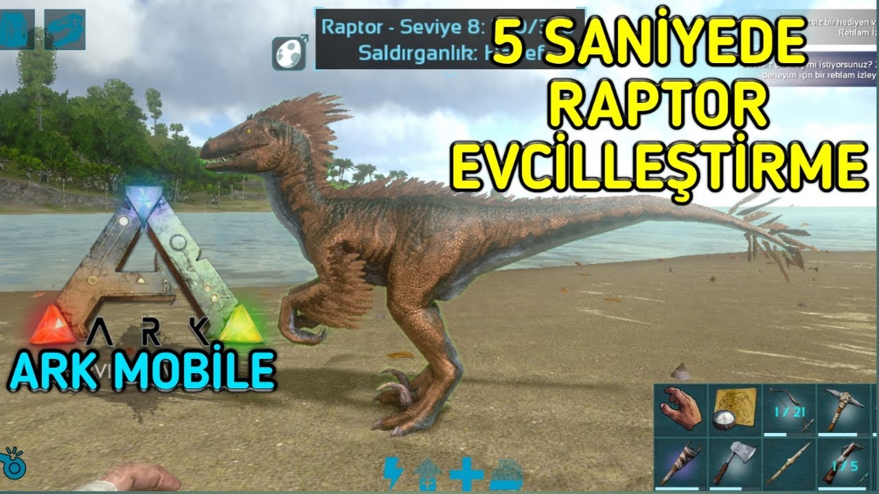 RAPTOR EVCİLLEŞTİRME 9. Bölüm - (Ark Mobile Raptor Nasıl ...