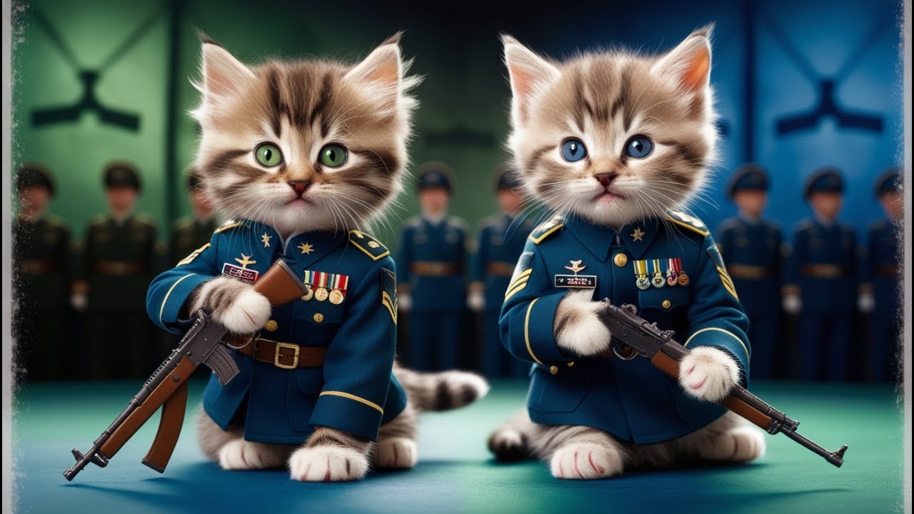 Cute Kitties On A Mission: Meet The Army Cats! #kitten #FUNNY #CAT # ...