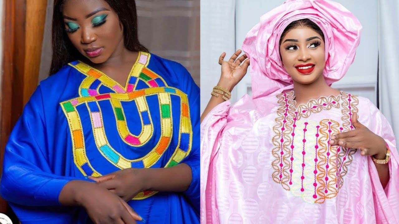 Broderie africaine très créative collection de robes pour femmes - YouTube