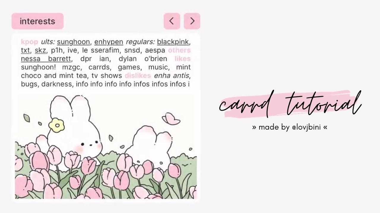 Cute And Soft Carrd Tutorial — © Decentbits Youtube